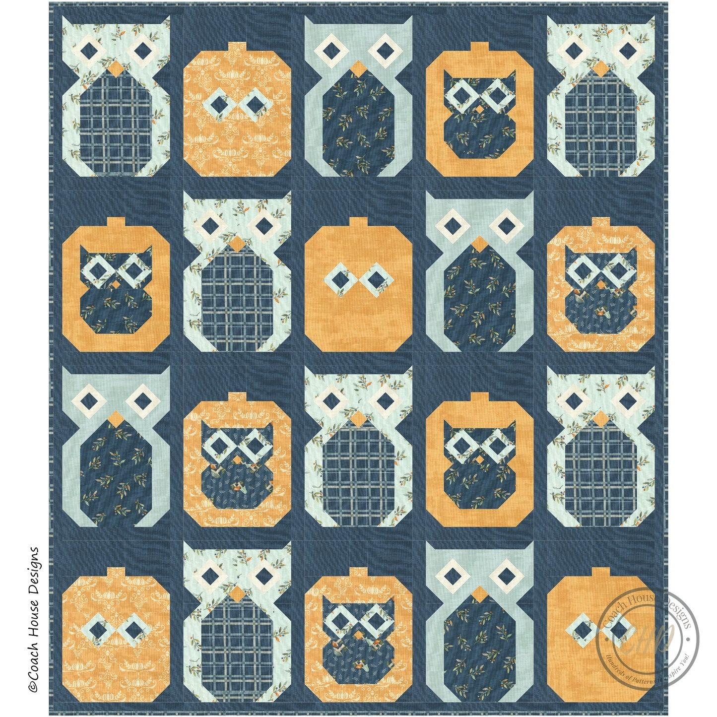 Autumn Owls Quilt Kit - I Love Fall Most of All - 68" x 75" - Includes ...