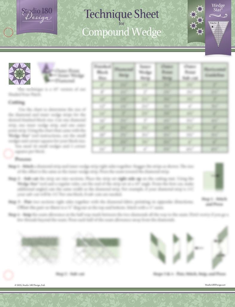 Compound Wedge Technique Sheet by Studio 180 Designs – Quilters ...
