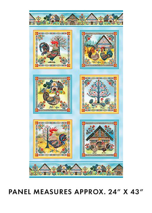 Farm Feathered Folk - 15032-99 Folk Farm Panel – Quilters Cupboard Uxbridge