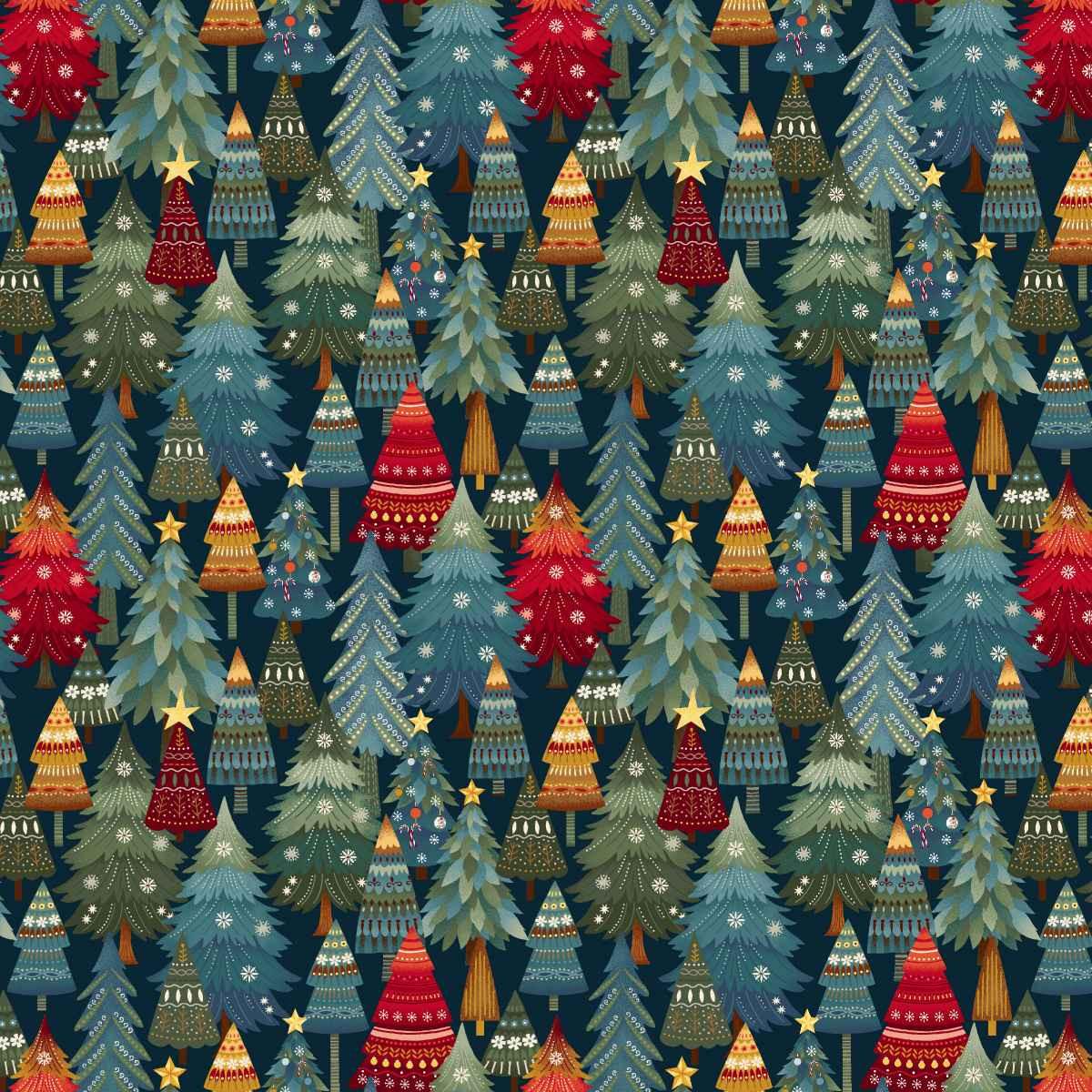 Nordic Holiday Stacked Trees - 3606-77 Dark Blue – Quilters Cupboard ...