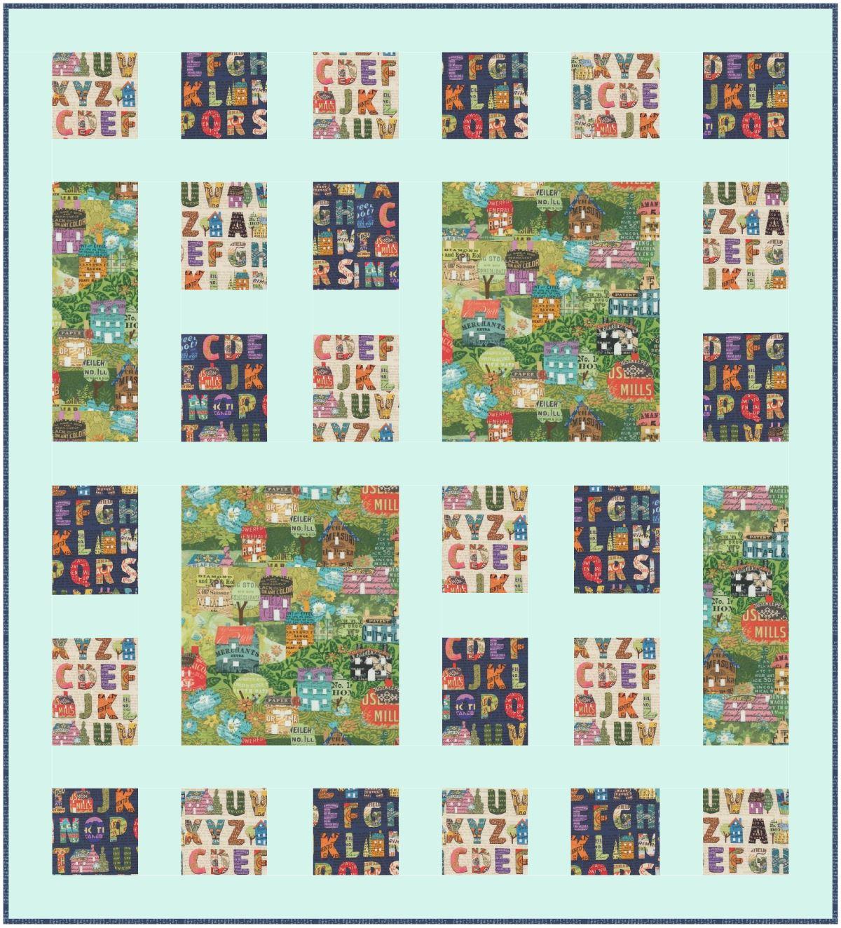 Paper Hamlet - Through the Looking Glass Quilt Kit - Incl. Pattern & B ...