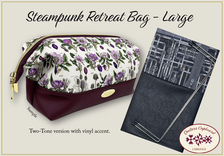 Steampunk - Retreat Bag Kit - Large - Includes Pattern, Fabric, Zipper ...