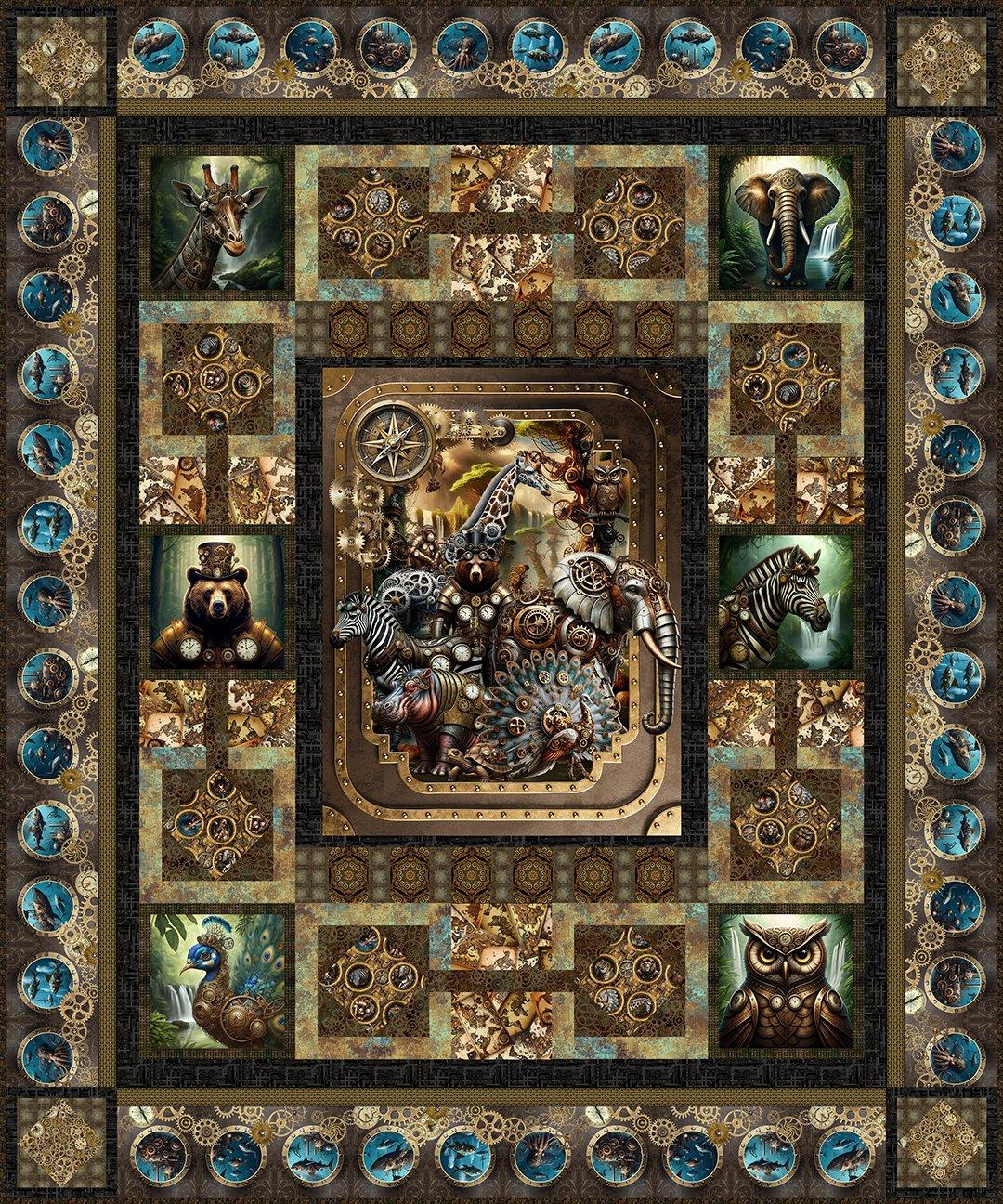 Steampunk Menagerie Quilt Pattern by Jason Yenter - STQPATT – Quilters ...