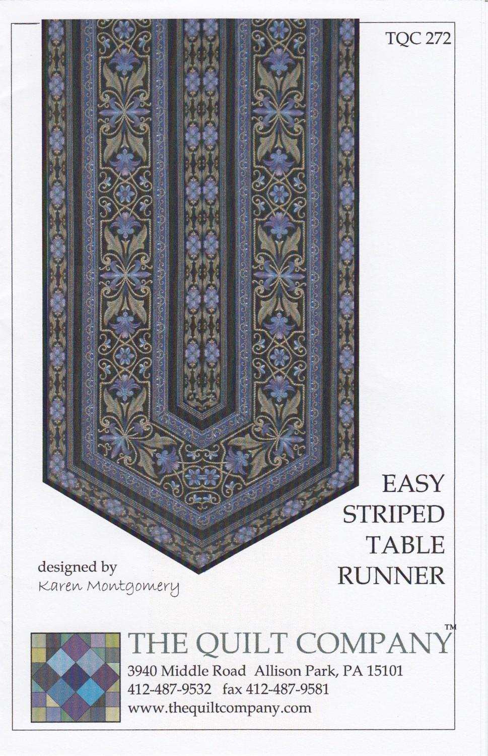 Easy Striped Table Runner Pattern (aka - 60 Degree Table Runner ...