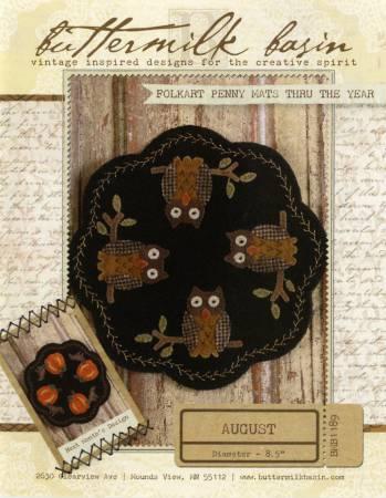 Folkart Penny Mats Through The Year - August Owls – Quilters Cupboard ...